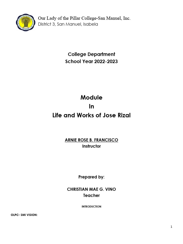 module-rizal-1 | PDF
