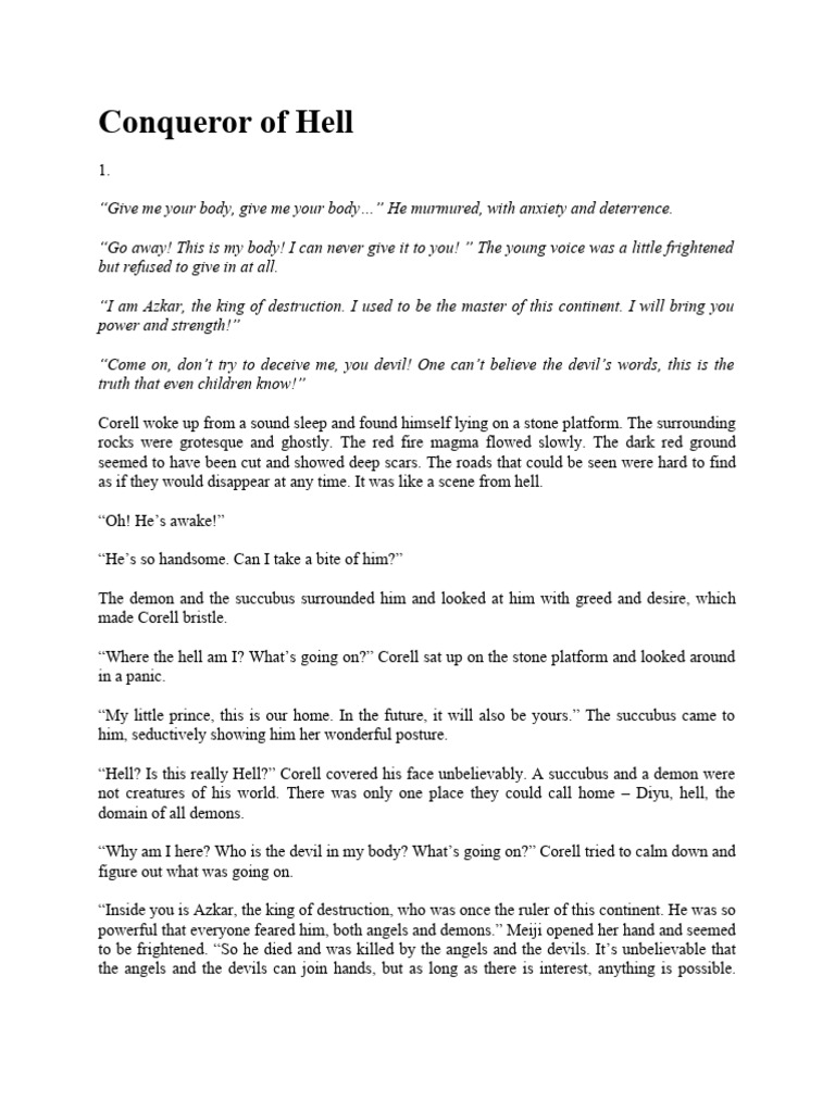 (Yaoi) Conqueror of Hell | PDF | Demons | Devil