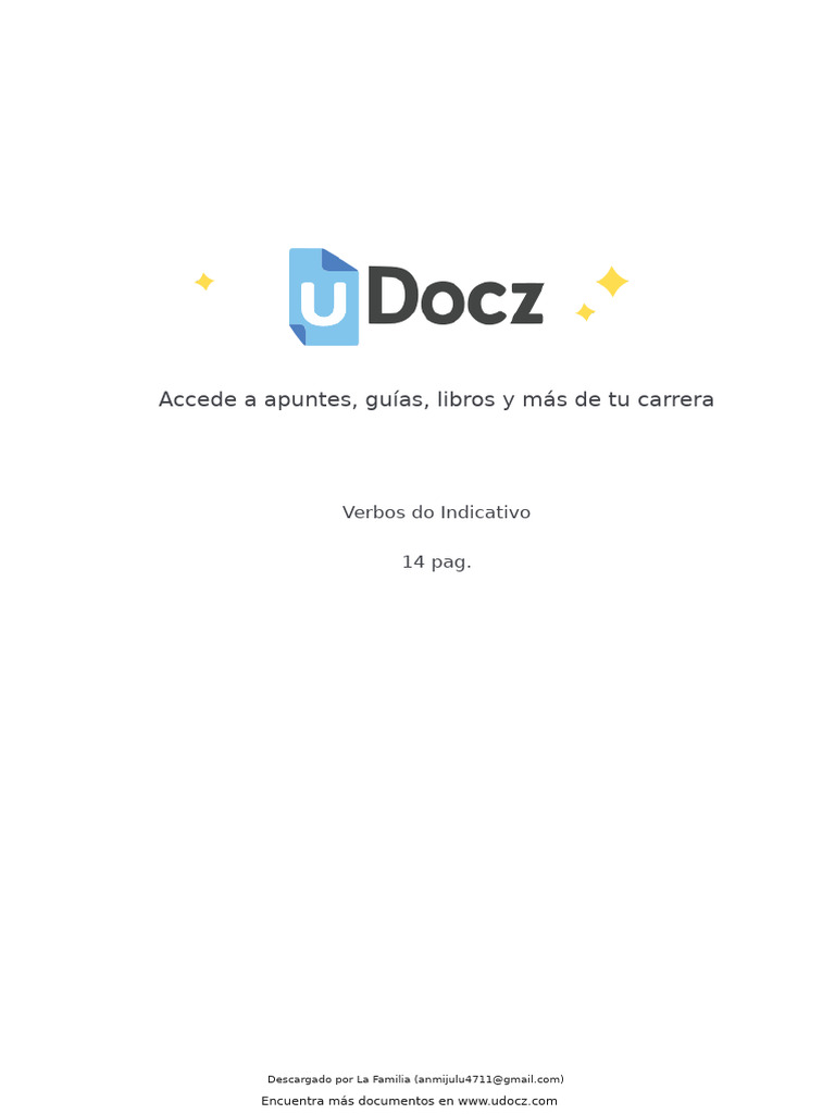 Verbos Do Indicativo Portugues Pdf