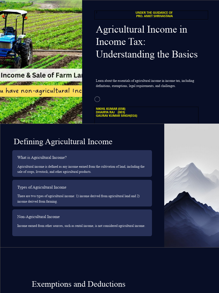 Agricultural Income in Income Tax Understanding The Basics | PDF | Taxes | Income
