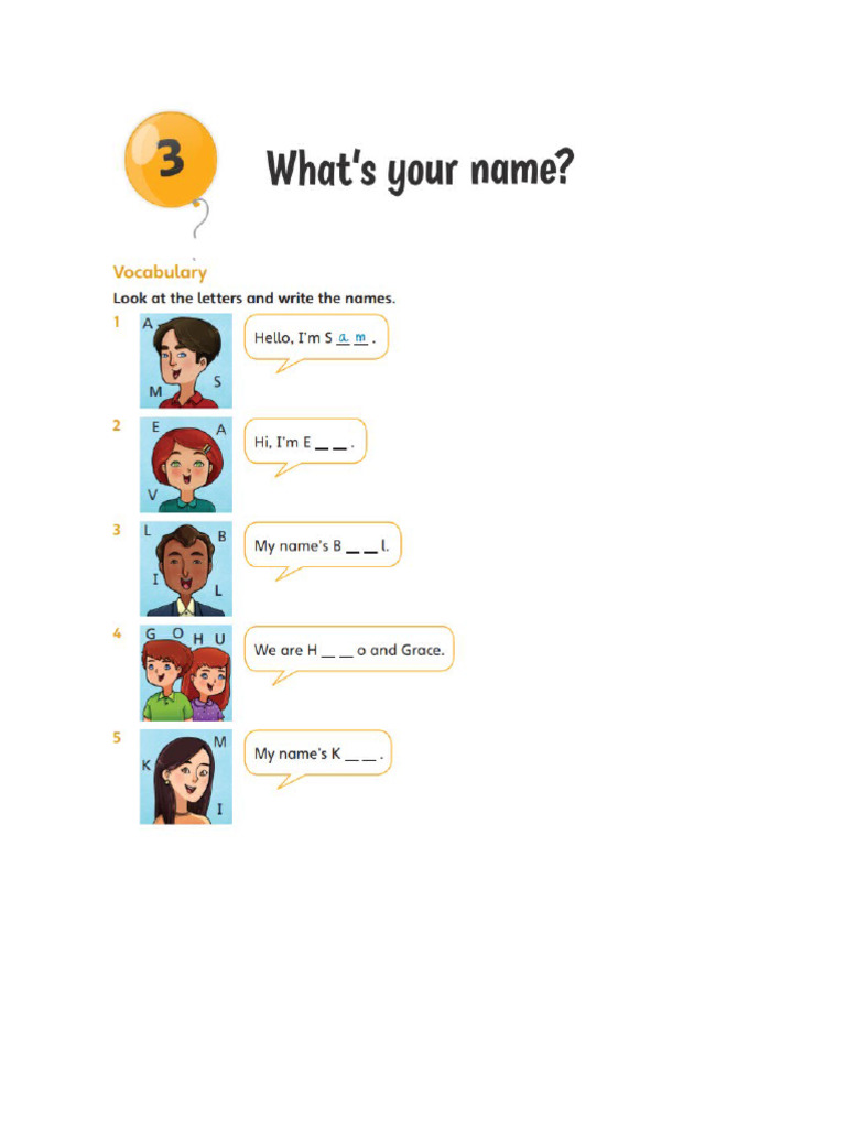 Unit 3 - What S Your Name | PDF