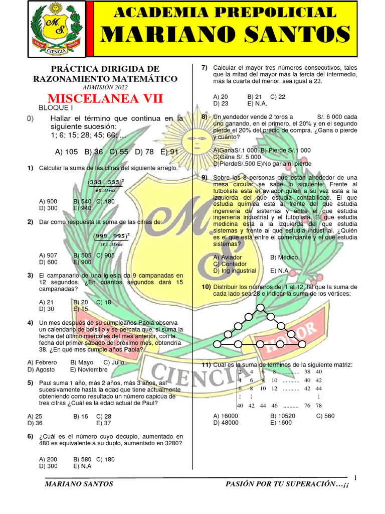 Miscelánea 07 RM 18.10.22 | PDF