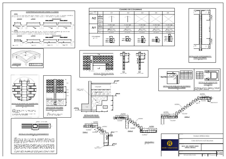 E02-Estructuras Casa Alto Bujama-En A1 | PDF