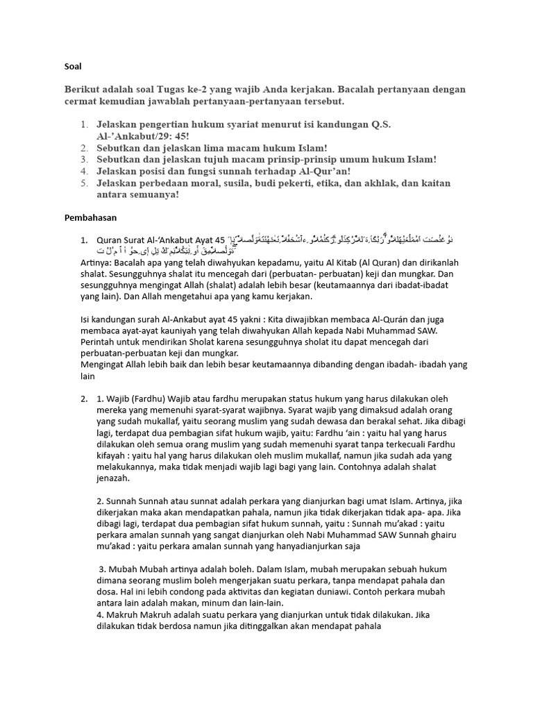 Tugas 2 Pendidikan Agama Islam | PDF