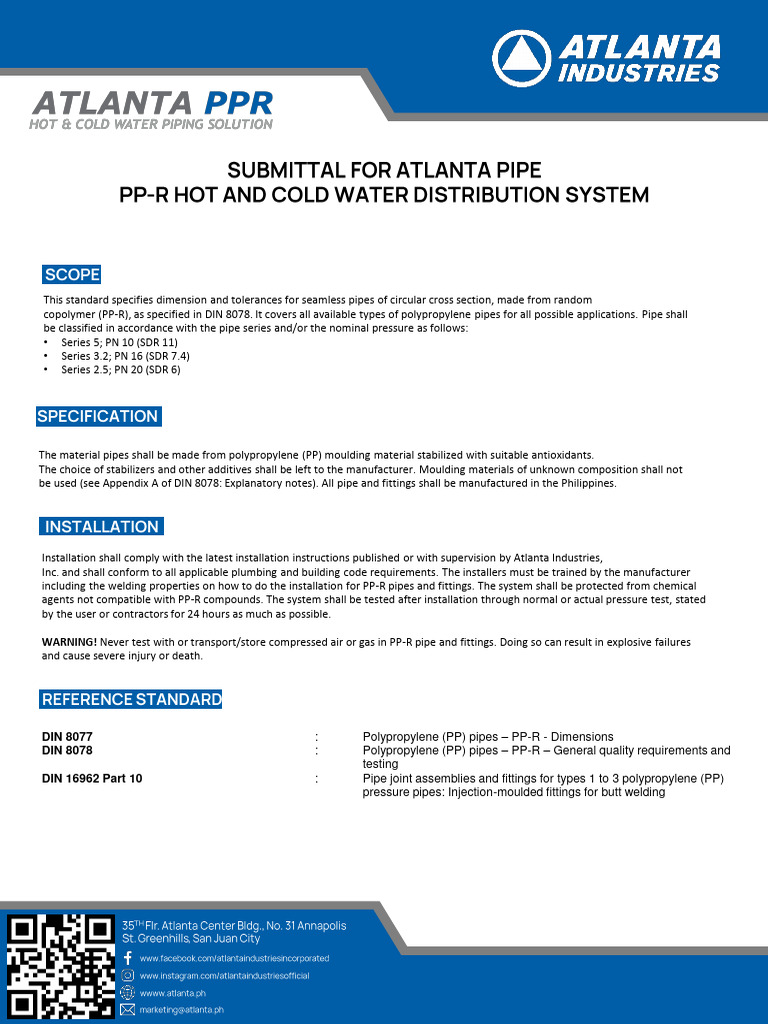 Water Pipe and Accessories Catalog Data | PDF | Pipe (Fluid Conveyance ...