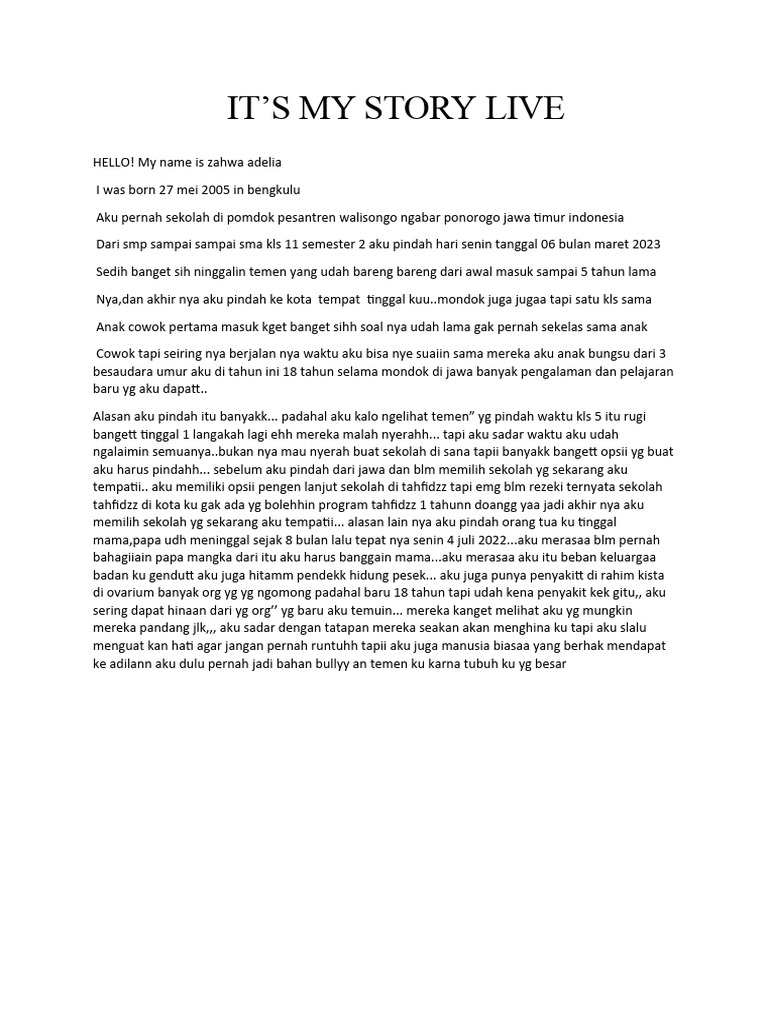 It'S My Story Live | PDF