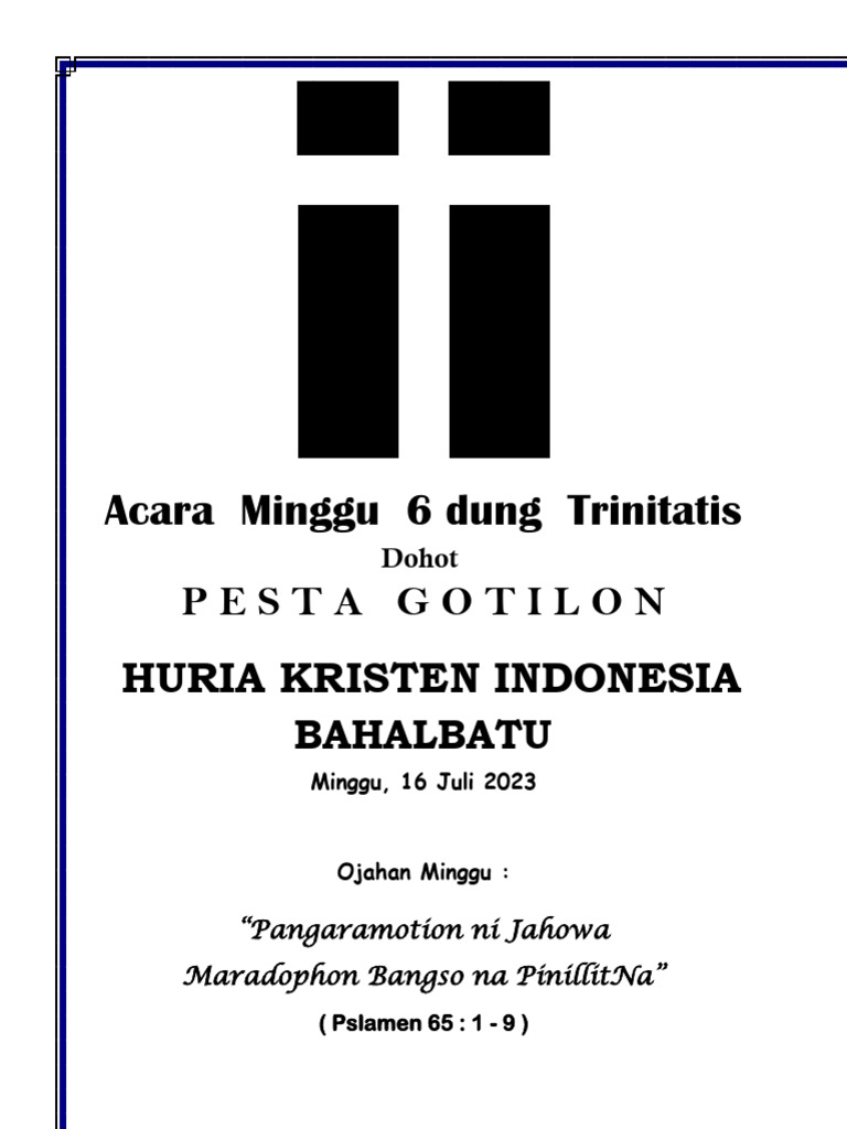 Acara Minggu 6 Dung Trinitatis | PDF
