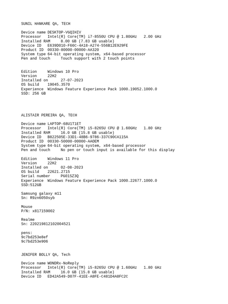 TECH-Asset-details | PDF