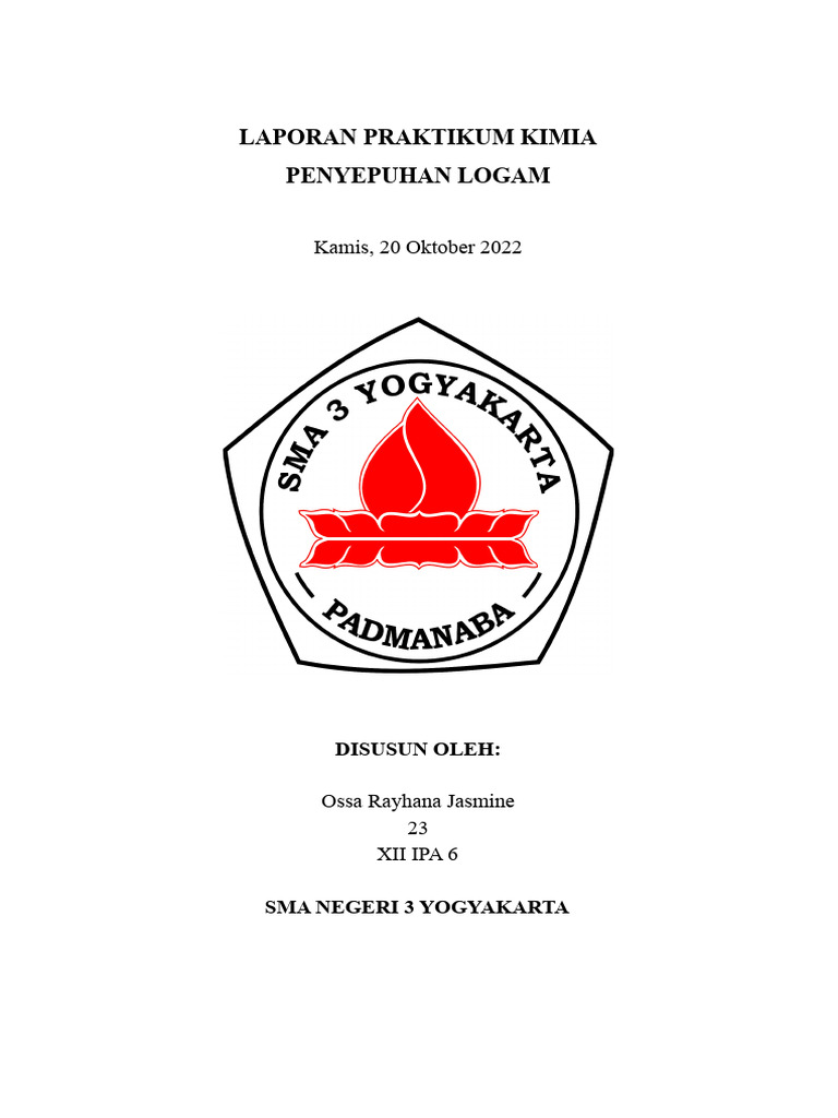 Ossa Rayhana J (23) - LAPORAN PENYEPUHAN LOGAM-1 | PDF