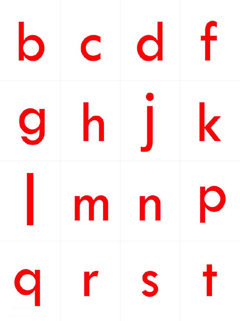 Montessori Moveable Alphabet | PDF