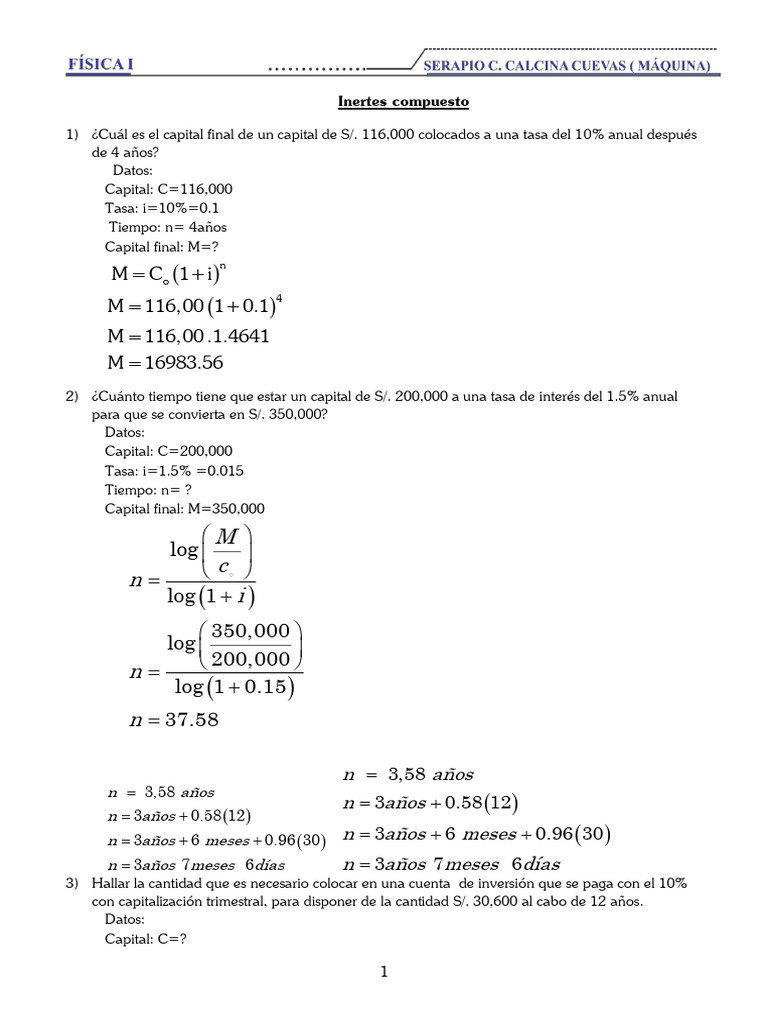 INTERES COMPUESTO PARA LIBRO | PDF | Interés compuesto | Bancos