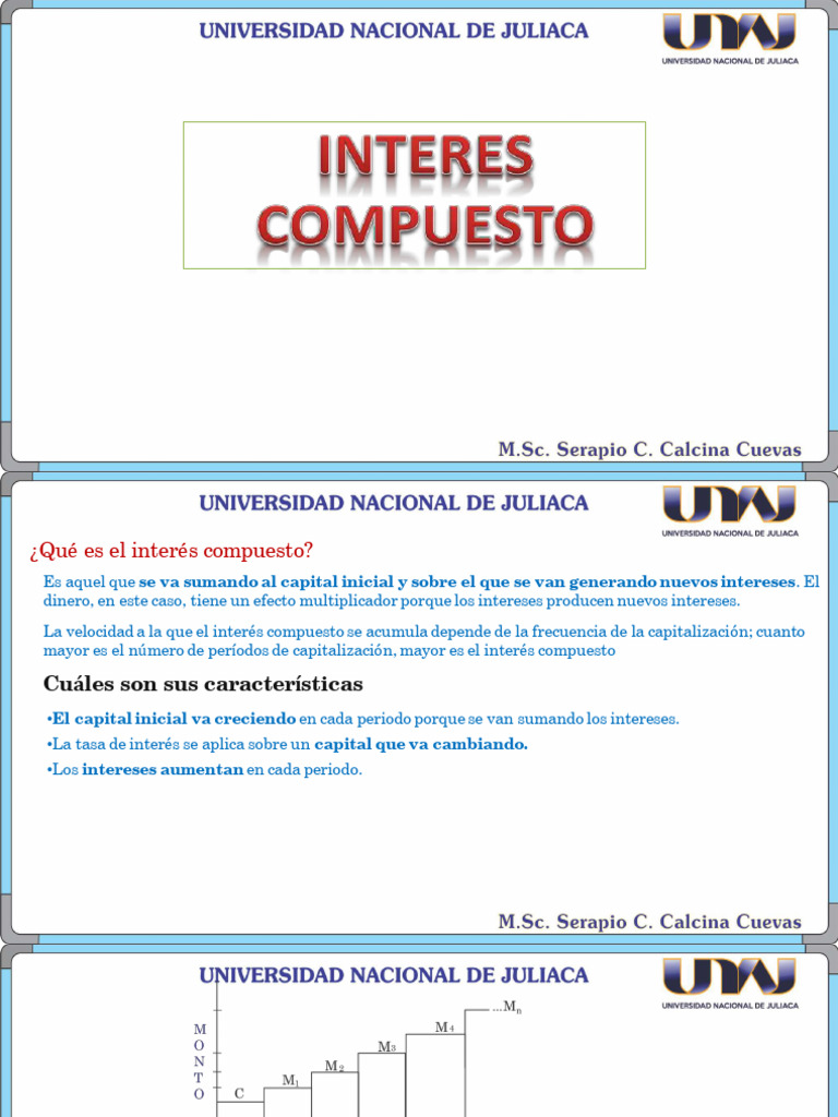 Características del interés compuesto | PDF | Interés compuesto | Bancos