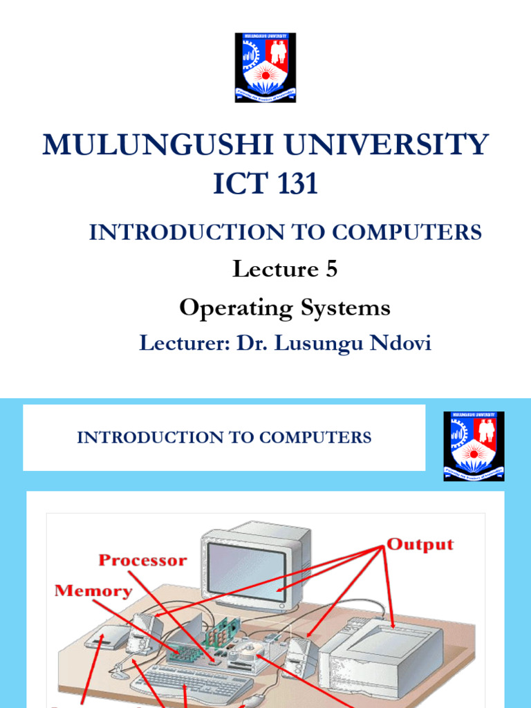ICT 131 - Lecture 5 - Operating Systems - MU - 2023-1 | PDF