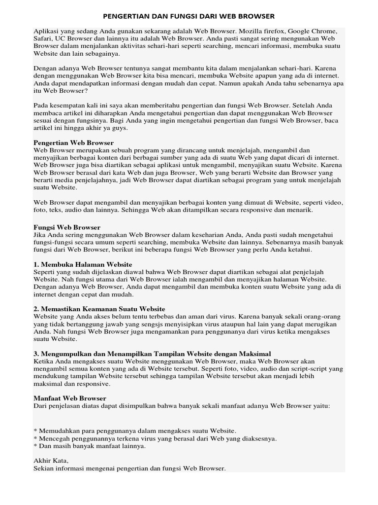 Materi 1 - WEB BROWSER | PDF