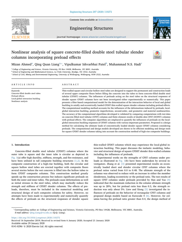 Engineering Structures: Sciencedirect | PDF | Buckling | Stress (Mechanics)