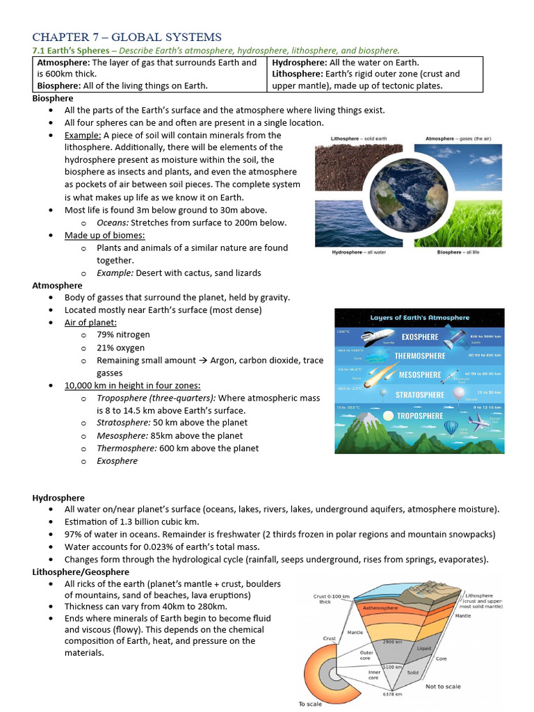 Earth's Spheres and Carbon Cycle Explained | PDF | Earth Sciences ...