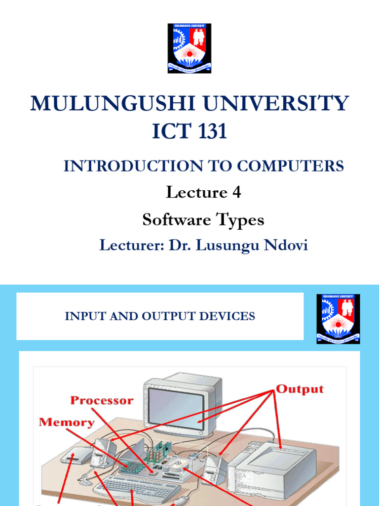 ICT 131 - Lecture 4 - Software Types - MU - 2023 | PDF | Software | Operating System