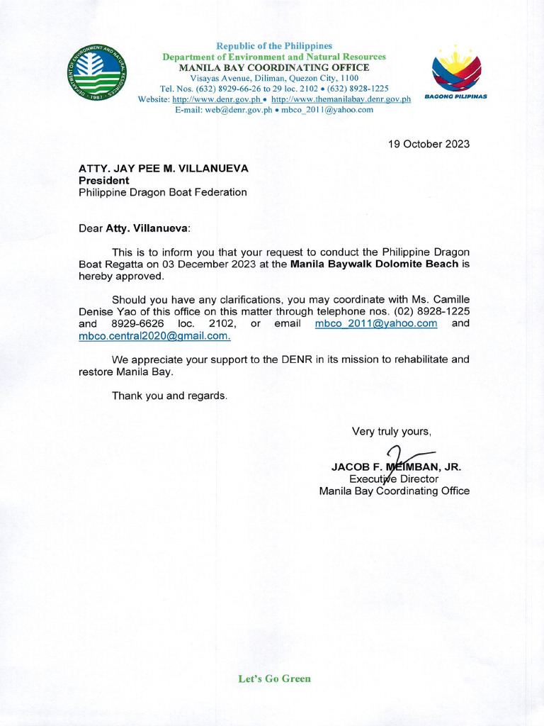 Permit - PDBF - 4th - Leg - Dragon Boat Regatta | PDF