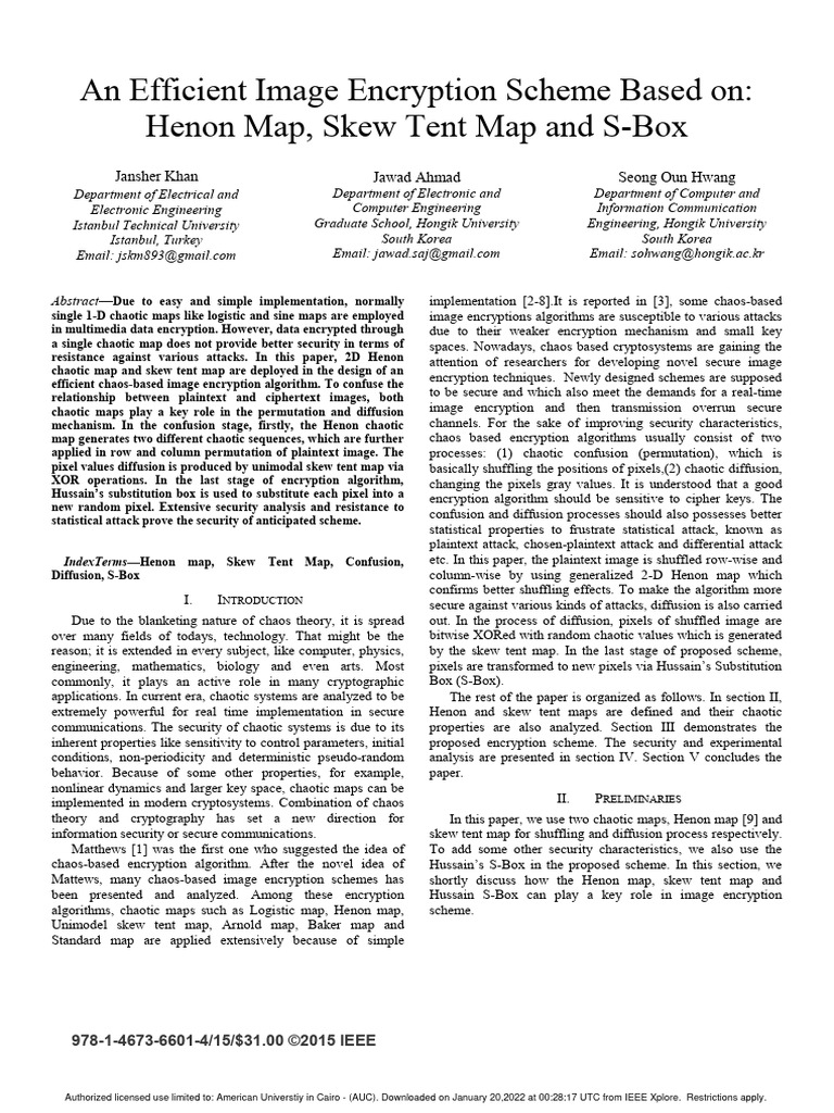 Metrics An Efficient Image Encryption Scheme Based On Henon Map Skew ... Metrics An Efficient Image Encryption Scheme Based On Henon Map Skew ...