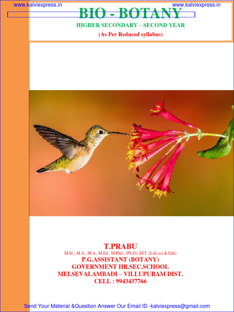 12Th Botany EM REDUCED-kalviexpress | Download Free PDF | Sexual ...