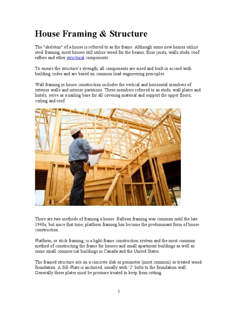 House Framing & Structure | PDF | Framing (Construction) | Building ...
