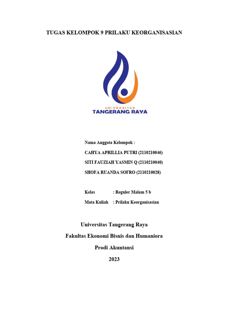 Prilaku Keorganisasian Kel 9 | PDF