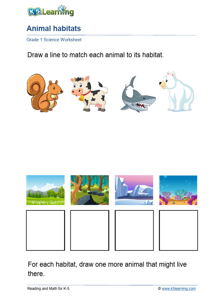 Grade 1 Animal Habitats B | PDF