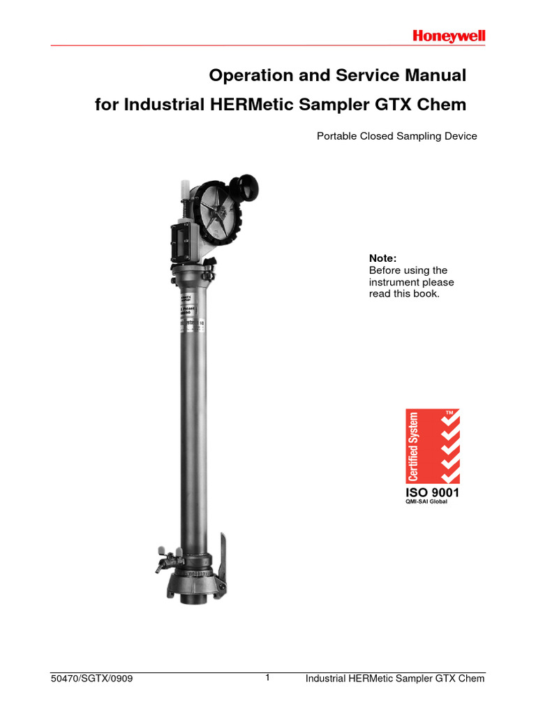 Industrial Hermetic Sampler GTX Chem | PDF