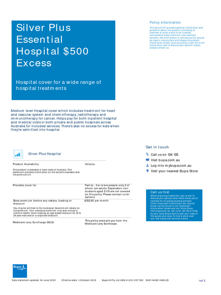 Silver_Plus_Essential_Hospital_500_Excess_VIC_F_20230616_111339 | PDF ...