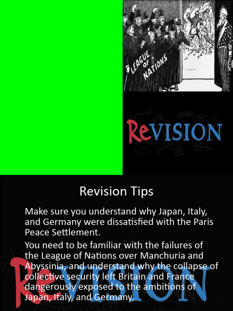 Igcse History Revision 3. Why Had International Peace Collapsed by 1939 ...