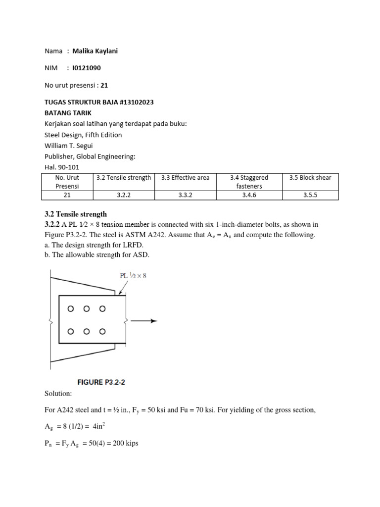 STR BAJA 13102023 - Malika Kaylani - I0121090 | PDF | Screw | Building ...