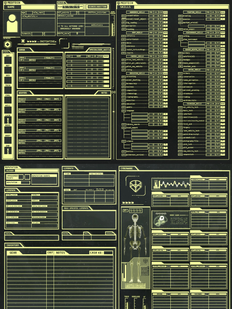 Cyberpunk Red Medtech Reference Guide | PDF