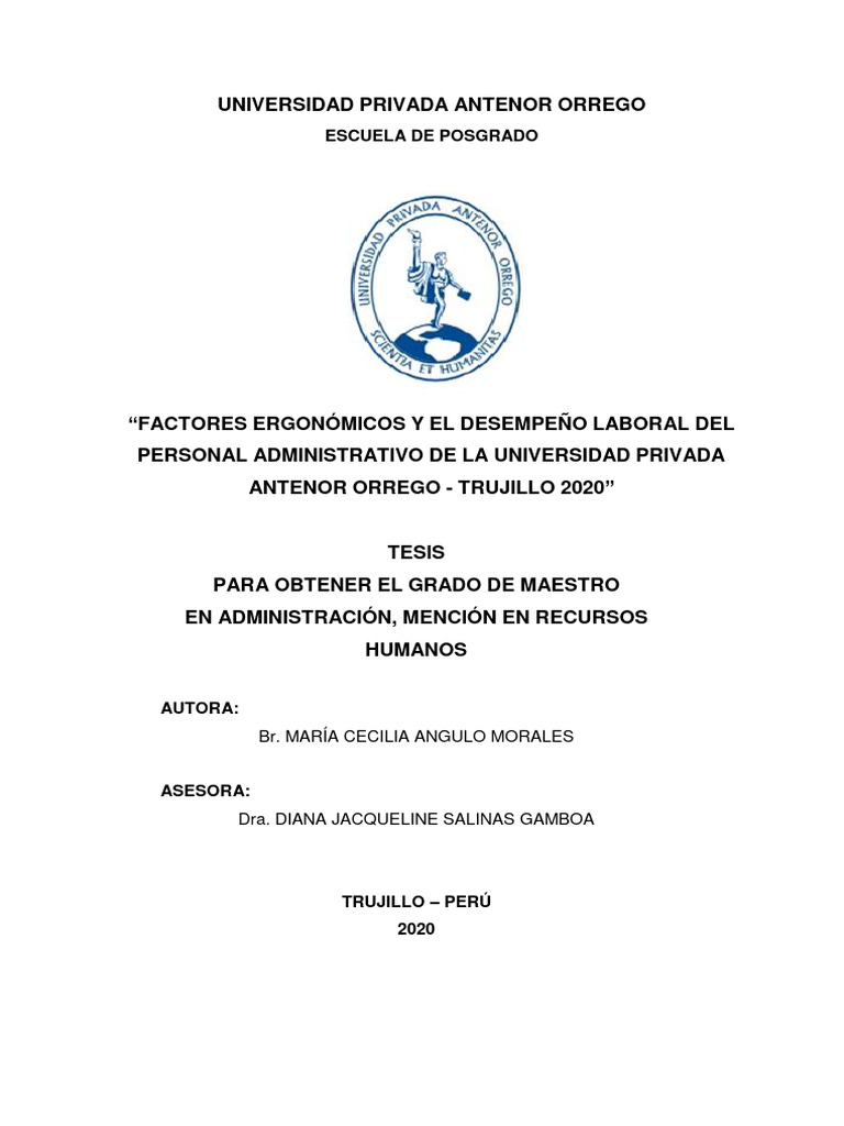Rep Maest - Adm María - Angulo Factores - Ergonómicos.desempeño ... Rep Maest - Adm María - Angulo Factores - Ergonómicos.desempeño ...