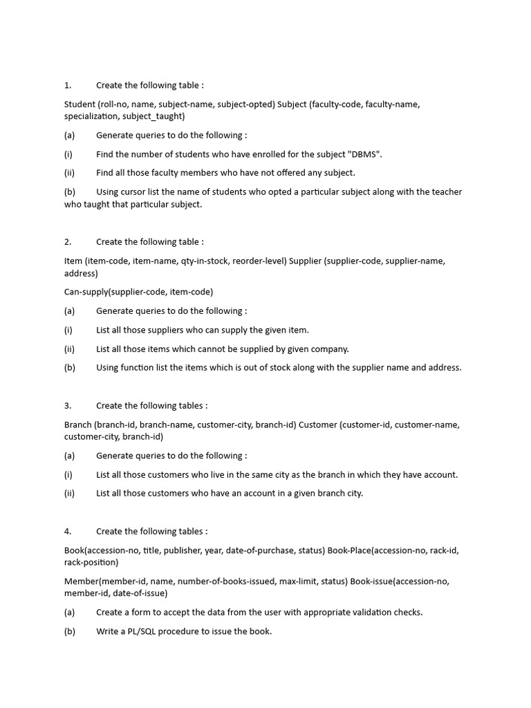 Dbms Questions | PDF | Sql | Databases Dbms Questions | PDF | Sql | Databases