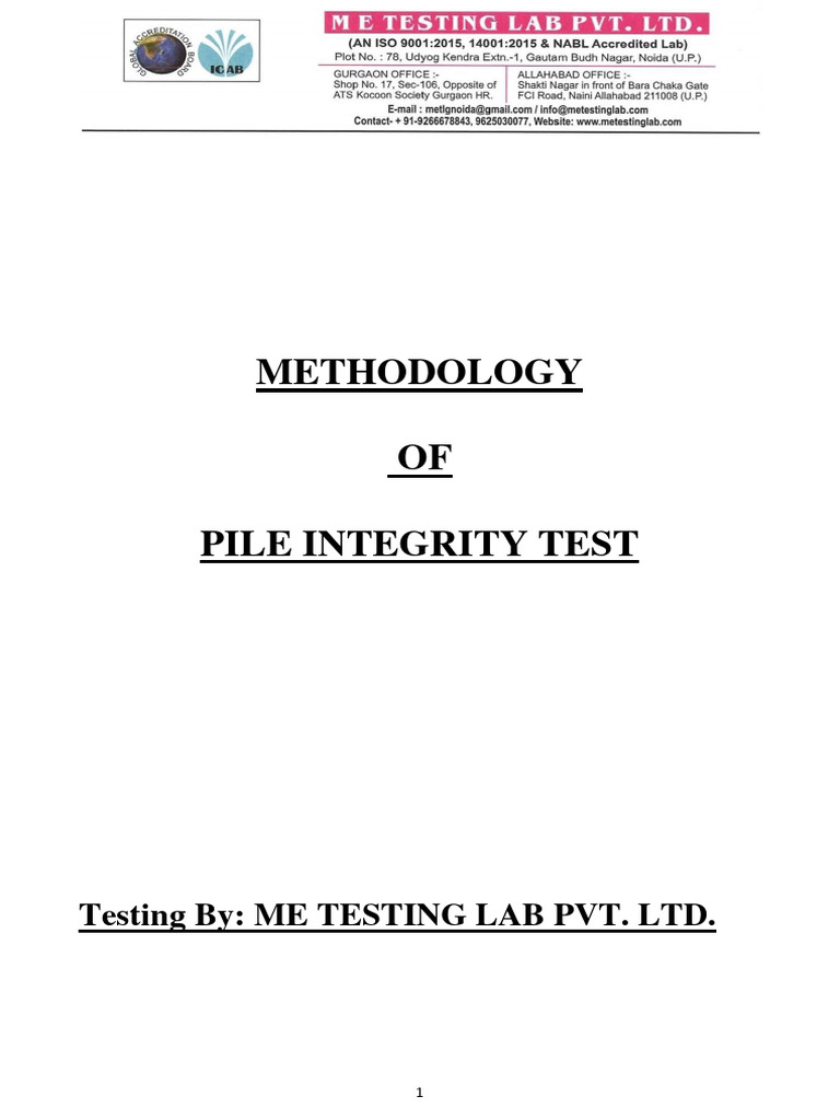 Methodology of Pile Integrity Test | PDF