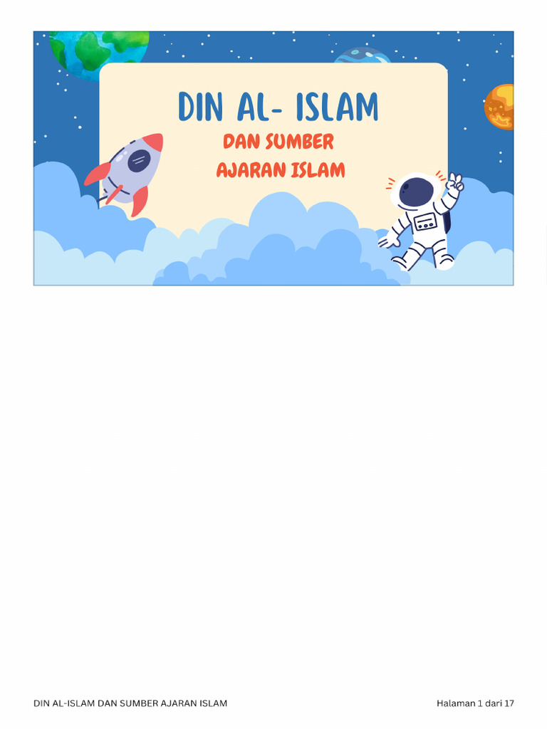 Din Al-Islam Dan Sumber Ajaran Islam - 20231208 - 180117 - 0000 | PDF