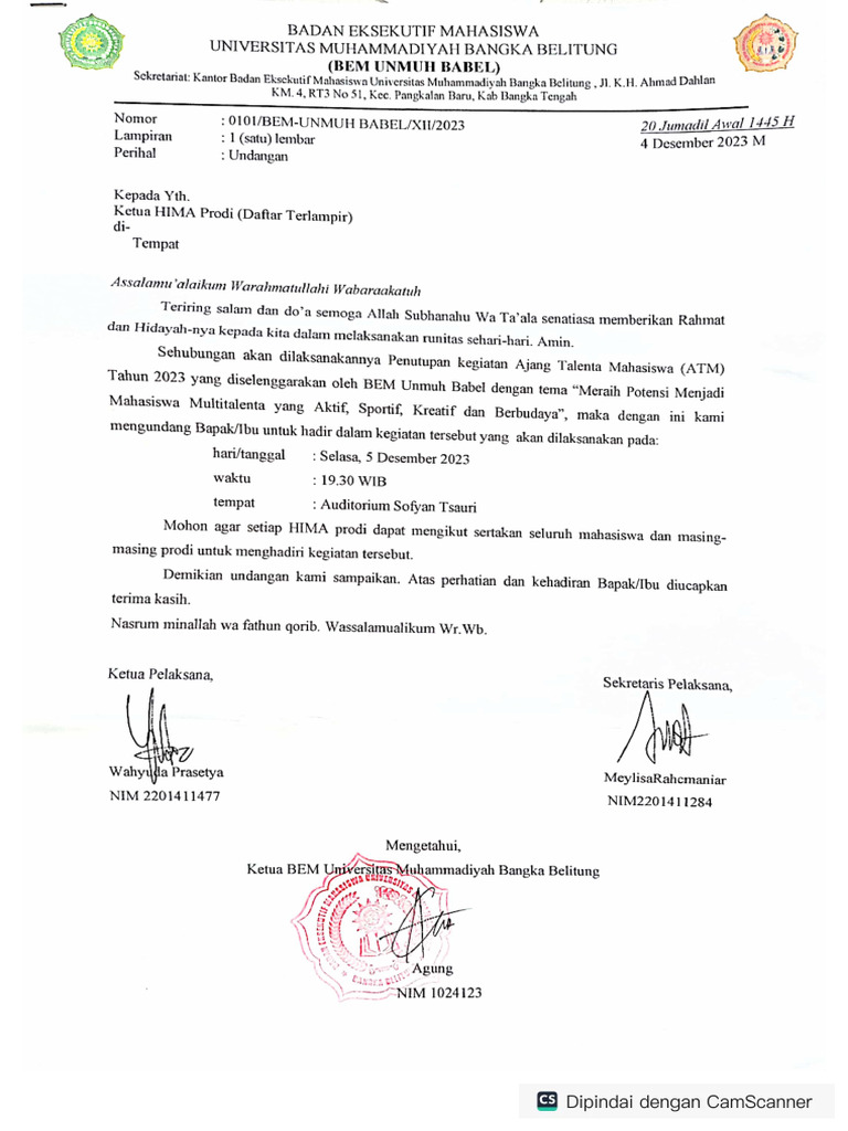 Undangan Hima PGSD | PDF