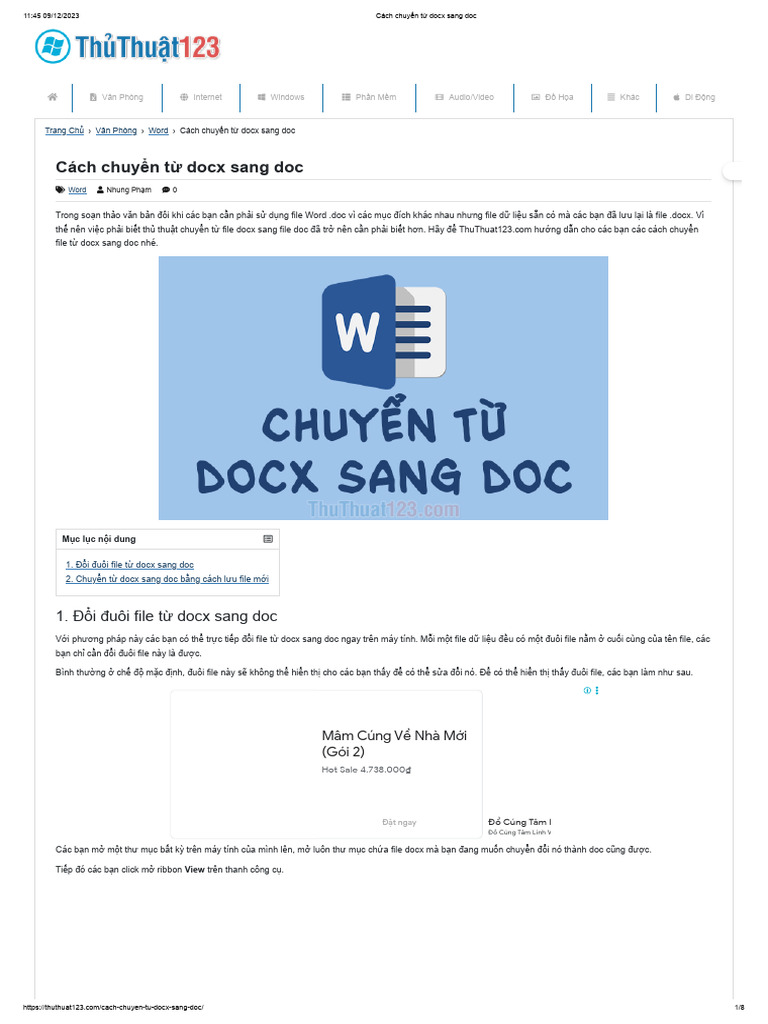 6. Cách chuyển từ docx sang | PDF