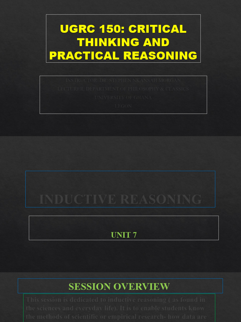 Unit 7 | PDF | Inductive Reasoning | Argument