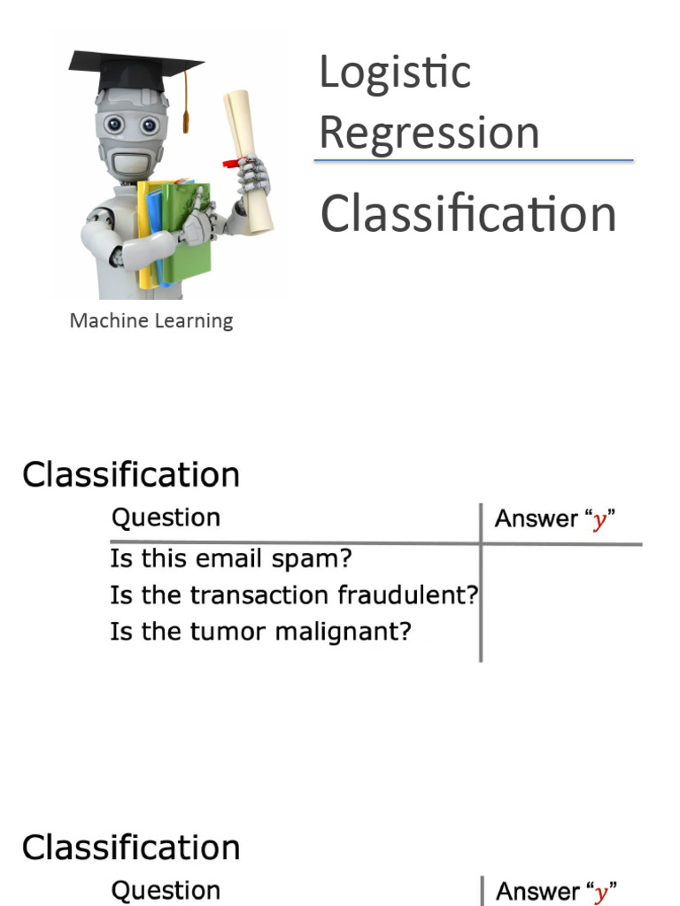 Lecture 5 Pdf Logistic Regression Statistical Classification