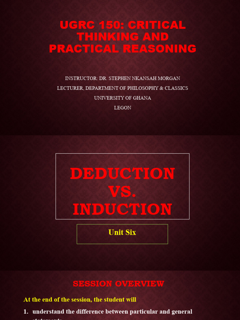 Slides On Unit 6 | PDF | Argument | Deductive Reasoning