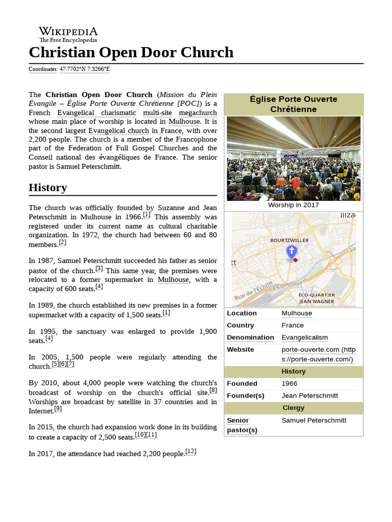 Christian Open Door Church Overview | PDF | Christian Denominational ...