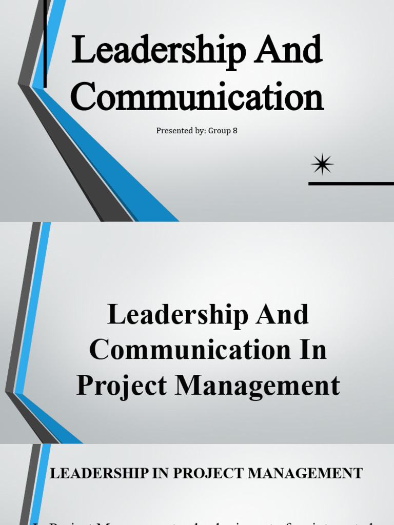 Leadership & Communication in Project Management | PDF | Leadership ...