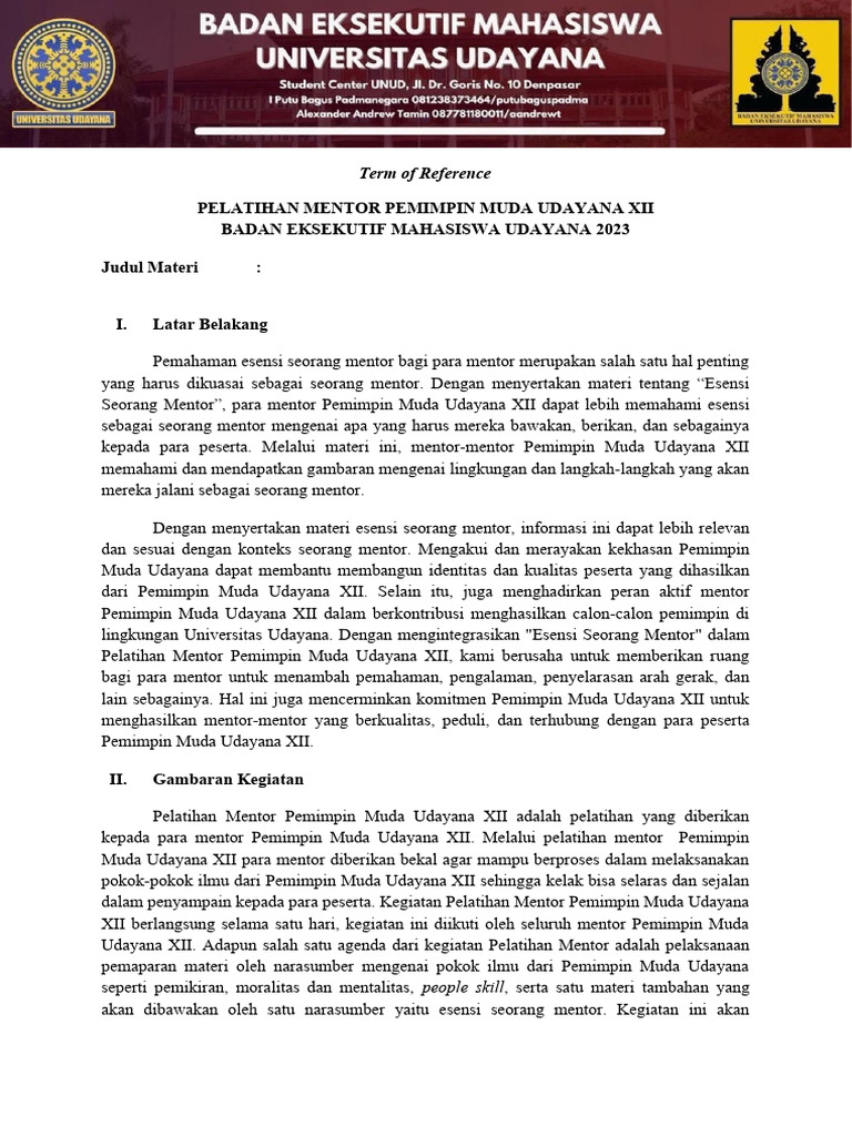 Tor Esensi Seorang Mentor | PDF | Karier & Perkembangan | Bisnis