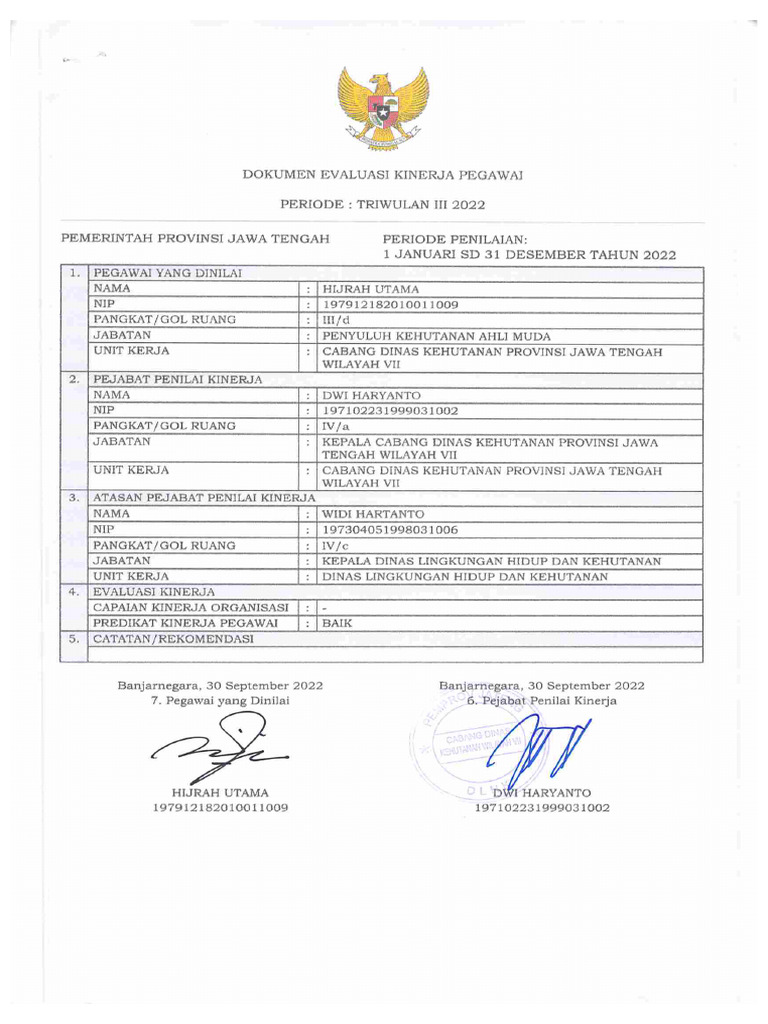 Dokumen Evaluasi 2022 Hijrah Utama E Kinerja Tw Iii Ttd Pdf