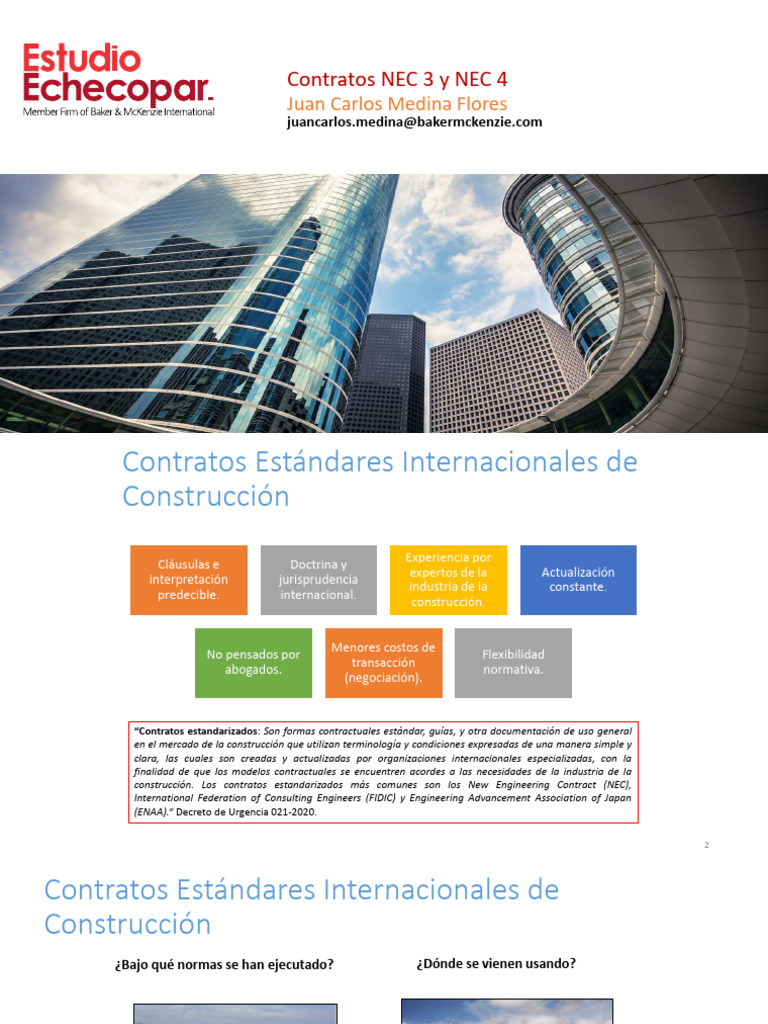 Sesion 1 - Contratos NEC 3 y NEC 4 | PDF