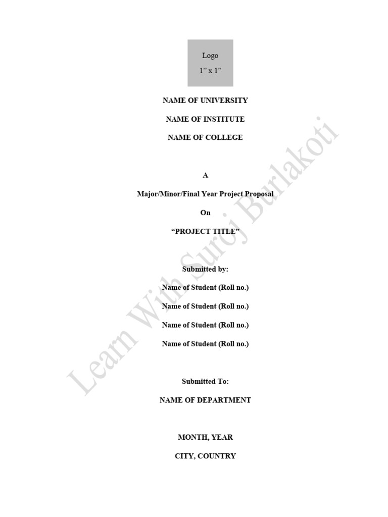 Proposal Template | PDF | Feasibility Study | Computing
