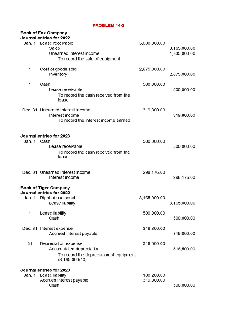 Chapter 14 Answers | PDF | Income | Depreciation