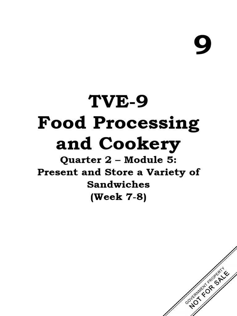 Tve Cookery 9 Module 5 Week7 8 Passed With Key | PDF | Refrigeration ...