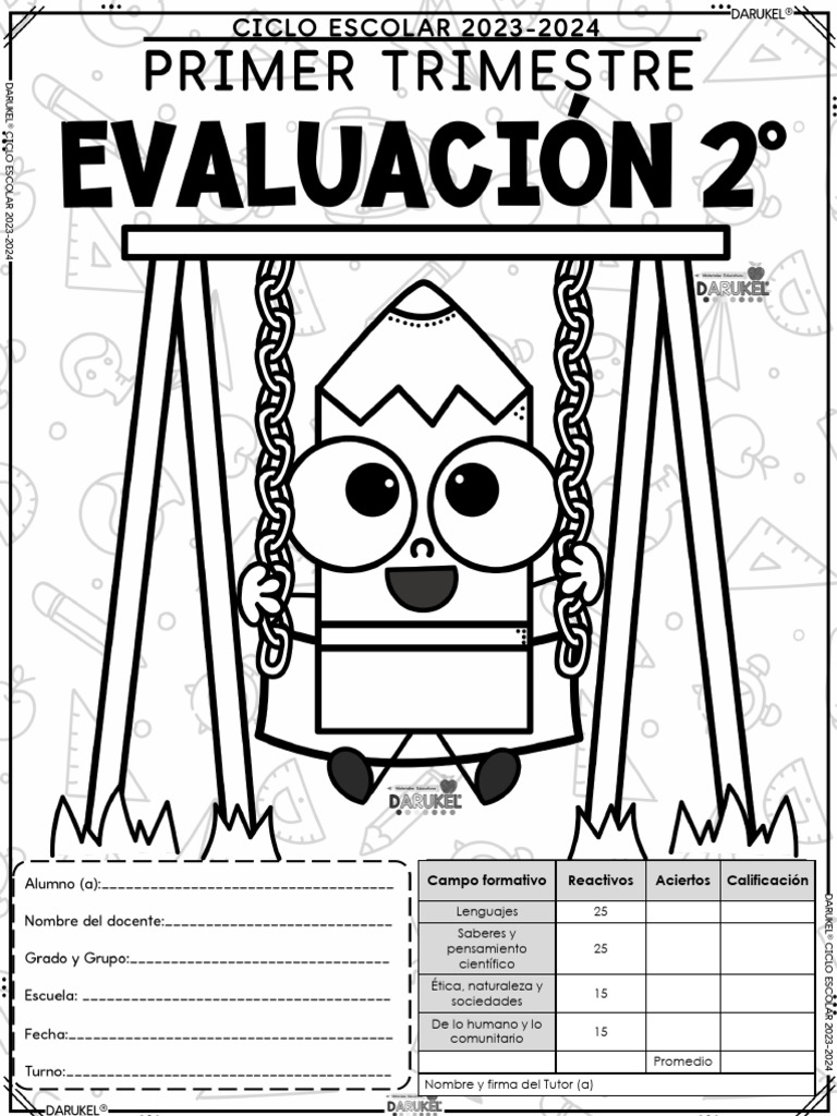 2°? T1 Examen Editable Darukel 2023 2024 ? | PDF